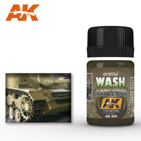 AK Interactive Weathering - Dark Yellow Wash – Emerald Hobbies